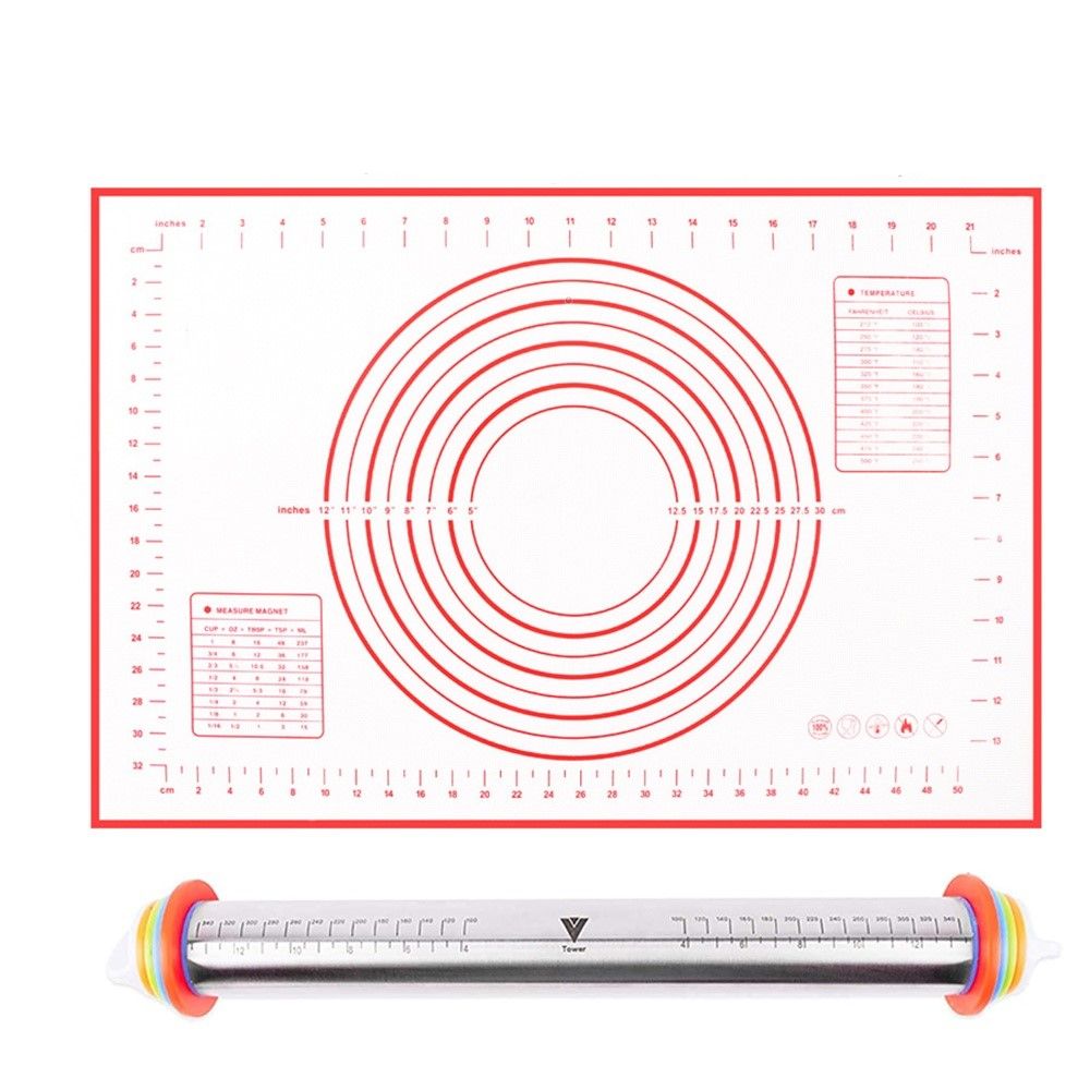 CheffyThings Adjustable Rolling Pin and Pastry Mat | Shop Today. Get it ...