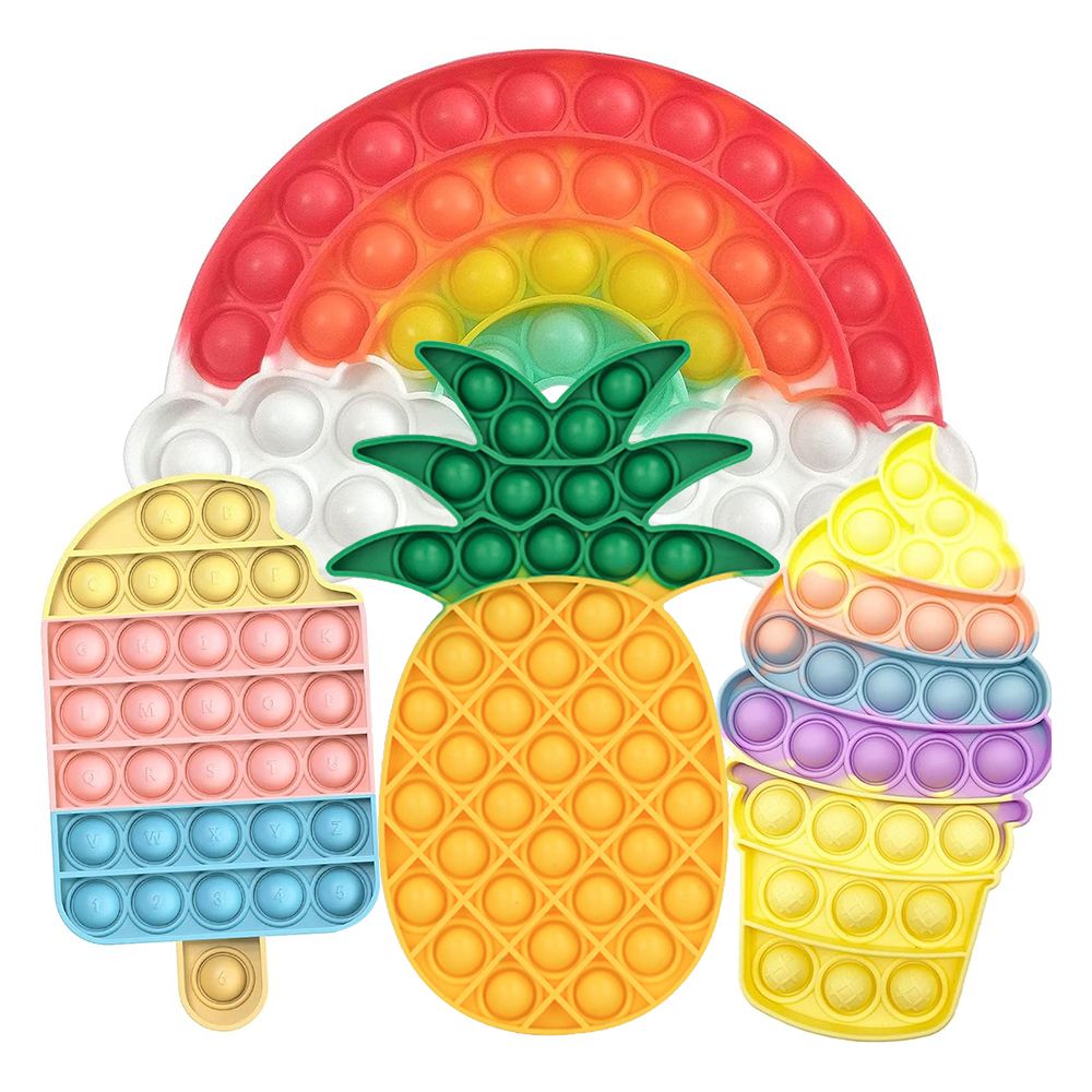 4 Piece Rainbow Push Bubble Fidget Toys for Kids | Shop Today. Get it ...