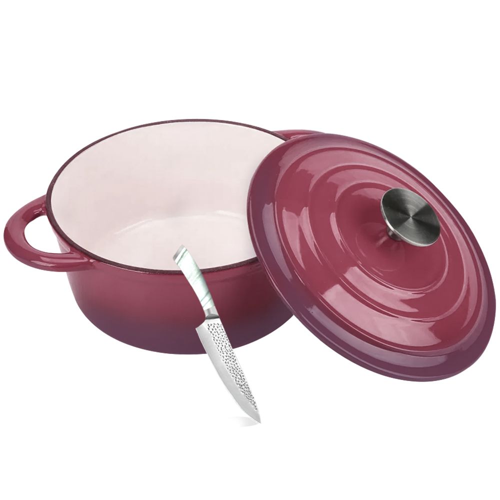 2Pcs - 18cm Cast Iron Casserole Pots Set With Knife | Shop Today. Get ...