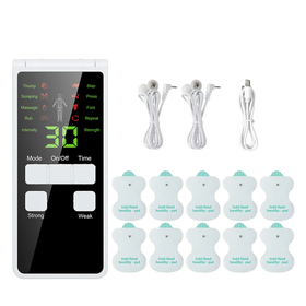 10 Electrode Pads, 8 Modes, 30 Intensity Levels Mini Rechargeable ...