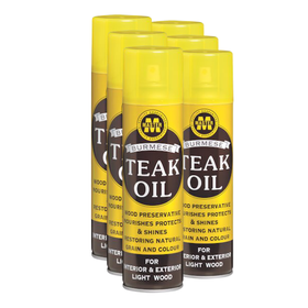 Burmese Teak Oil for Light Wood - Aerosol Can 270ml - 6 Pack | Shop ...