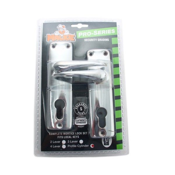 Kaufmann - Mortice Lockset - 4 Lever Handles - Heavy Duty - Chrome ...