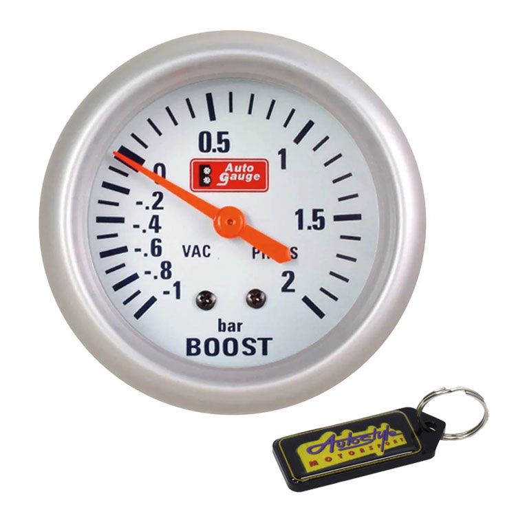 Autogauge SW Series Mechanical (BAR / PSI) Boost Gauge - 52mm & Key Holder | Shop Today. Get it ...