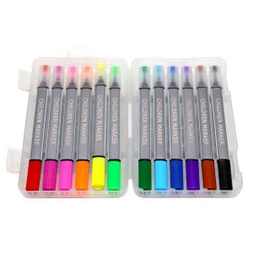 12 Color Double End Art Marker - Triangle Shape Art Markers Set of 12 ...