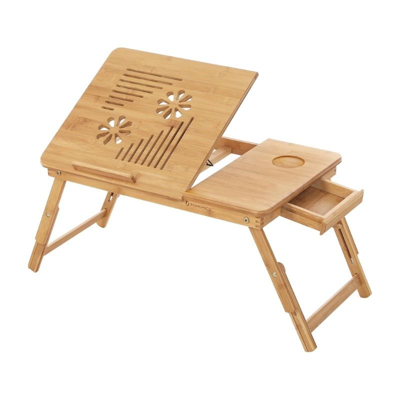 Songmics Bamboo Laptop Bed Desk Foldable Tray Table | Shop Today. Get ...