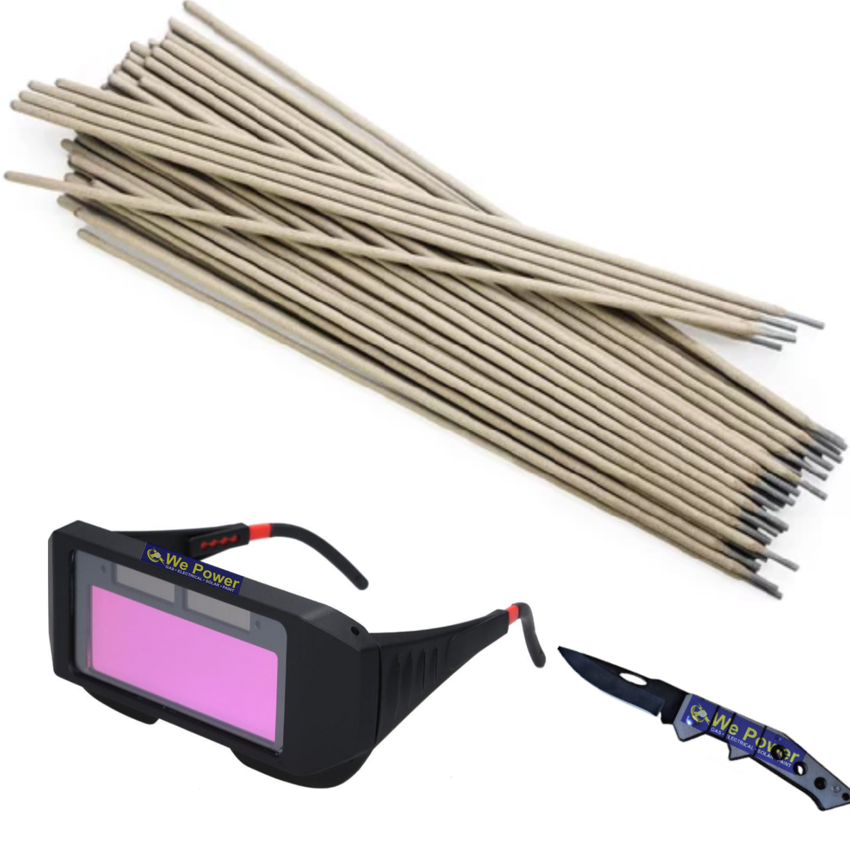 Welding Rods 150 With Welding Goggles Auto Darkening & Free Pocket ...