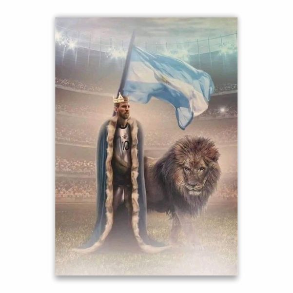Messi The King Lion Poster - A1 | Shop Today. Get it Tomorrow ...