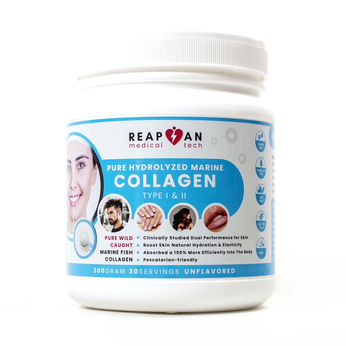 Reapian - Pure Marine Collagen Peptides Type I & II (Powder) | Buy ...