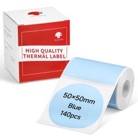 Phomemo Self-Adhesive Round Circle Label, 50x50 mm -140 Label-Blue ...