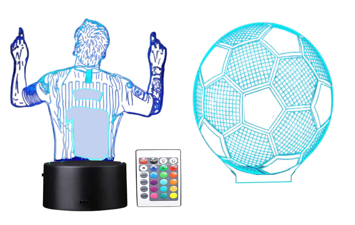 Messi NO 10 Smart Illusional 3D LED Light - Double Plate | Shop Today ...
