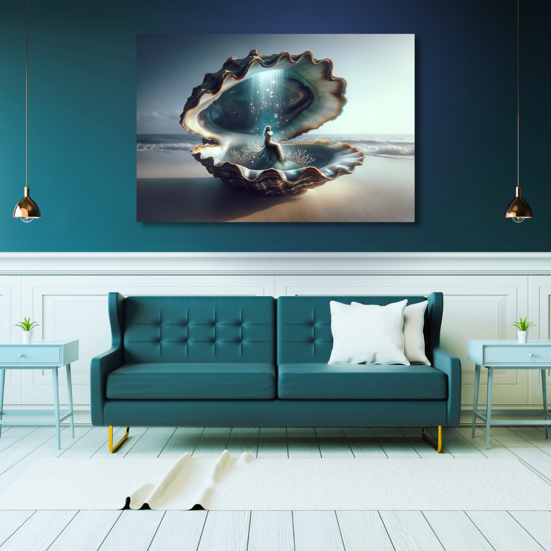 Canvas Wall Art Decor - Mermaid Clam Artwork | Shop Today. Get it ...