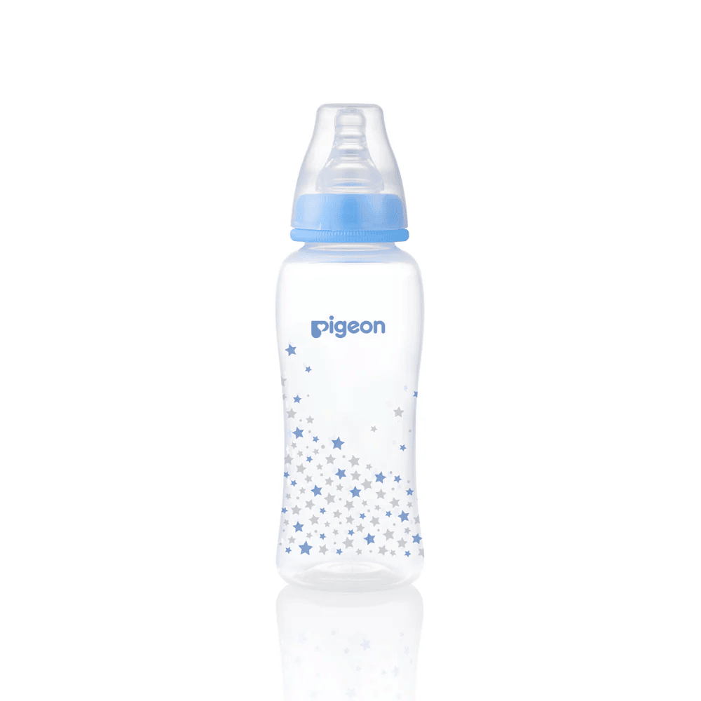 Pigeon Streamline Baby Bottle 250ml Blue - BPA-Free, Easy Grip, Anti ...