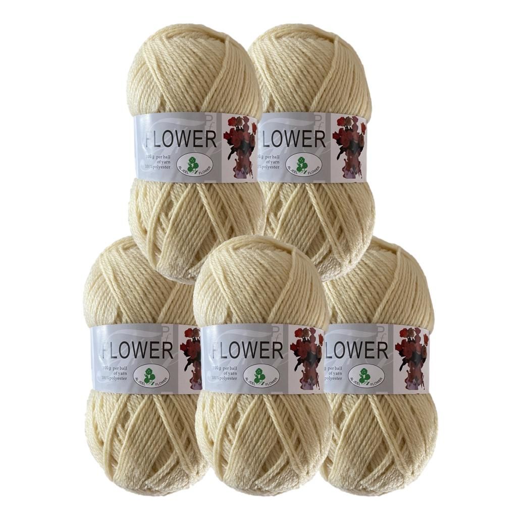 Double Knitting Polyester Yarn 100g (Pack of 5) Corn | Shop Today. Get ...
