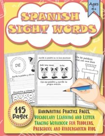 Spanish Sight Words: Handwriting Practice Pages, Vocabulary Learning ...