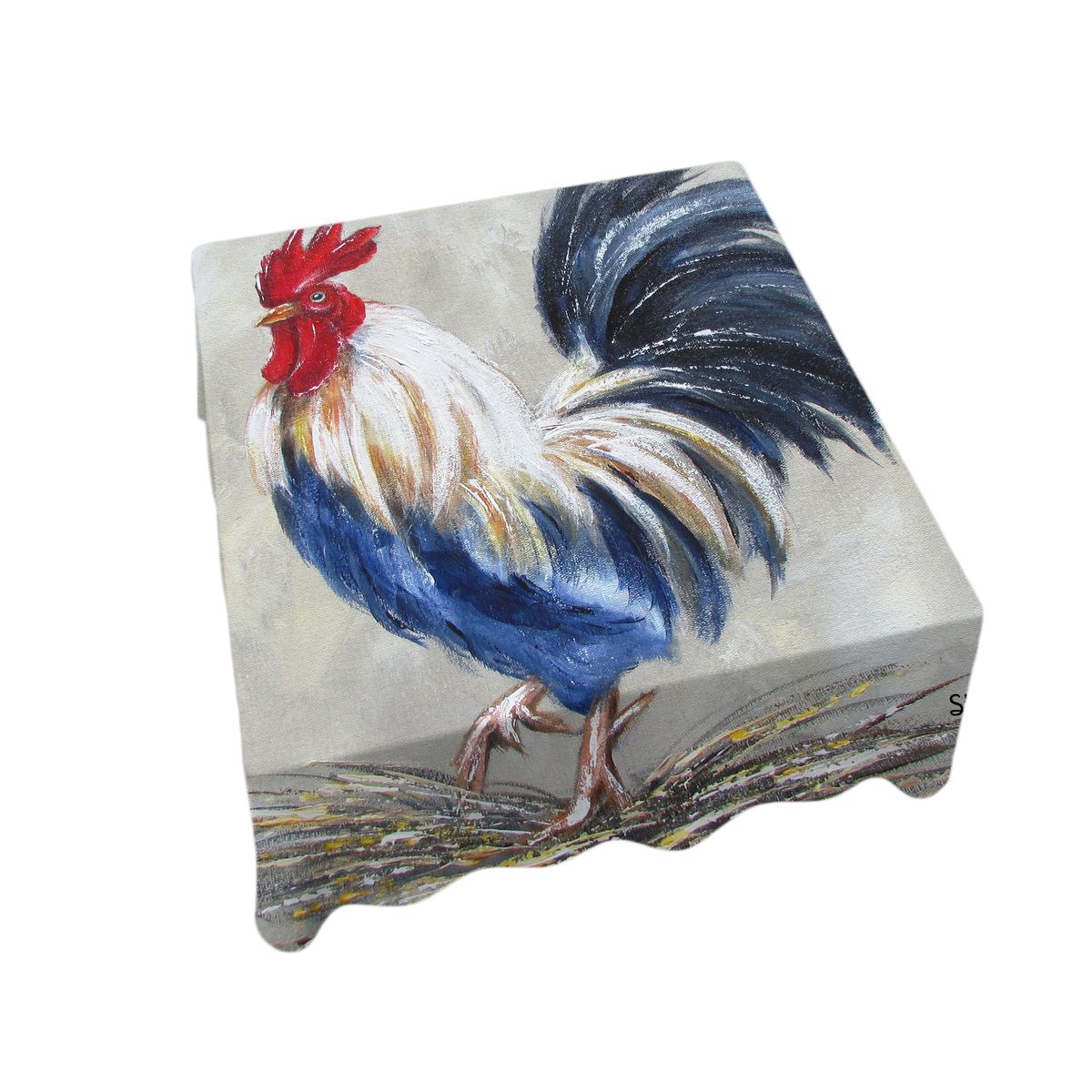 Blue Rooster By Stella Bruwer Square Tablecloth | Shop Today. Get it ...