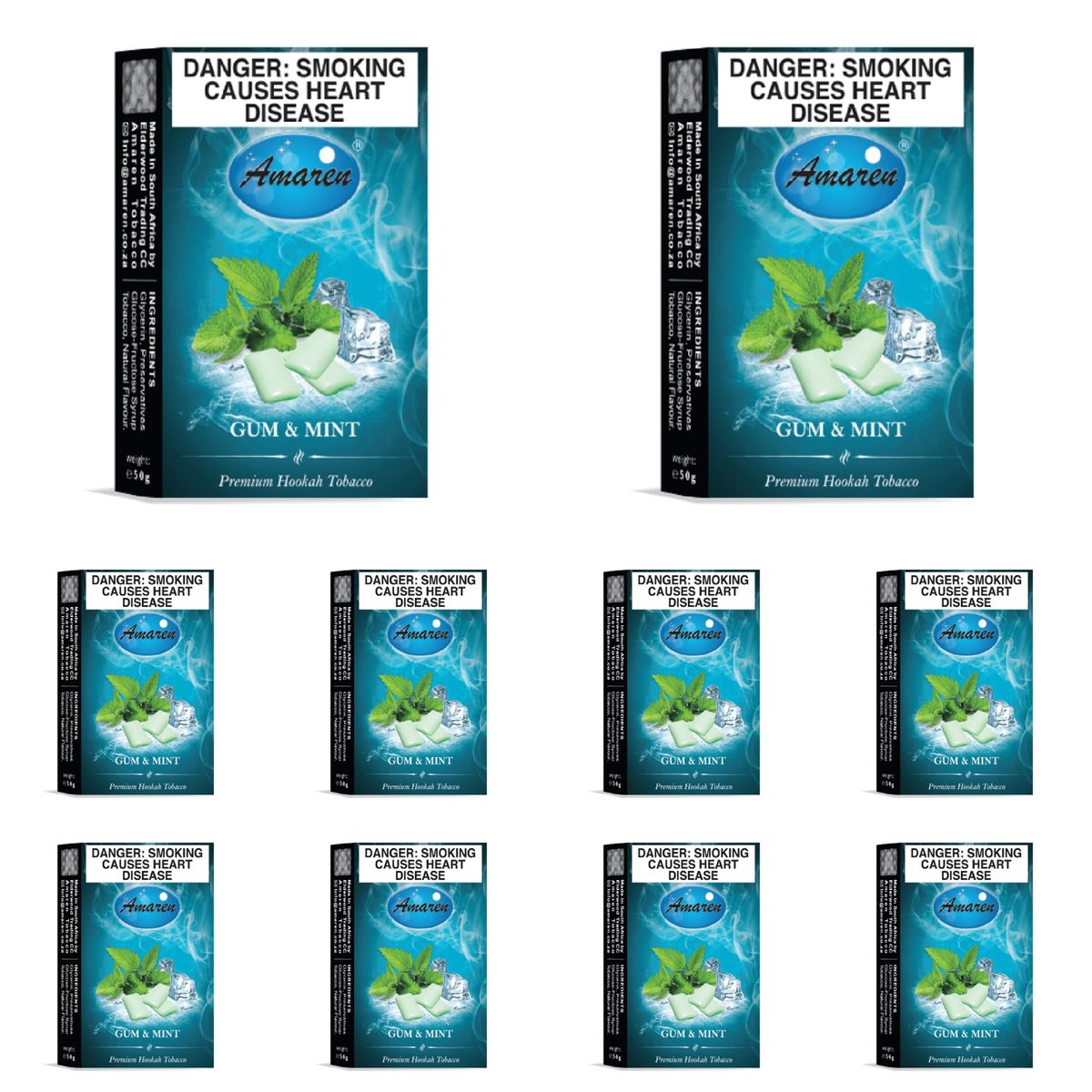 Amaren Hookah Flavor Carton - Gum & Mint (10 x 50g) | Shop Today. Get ...