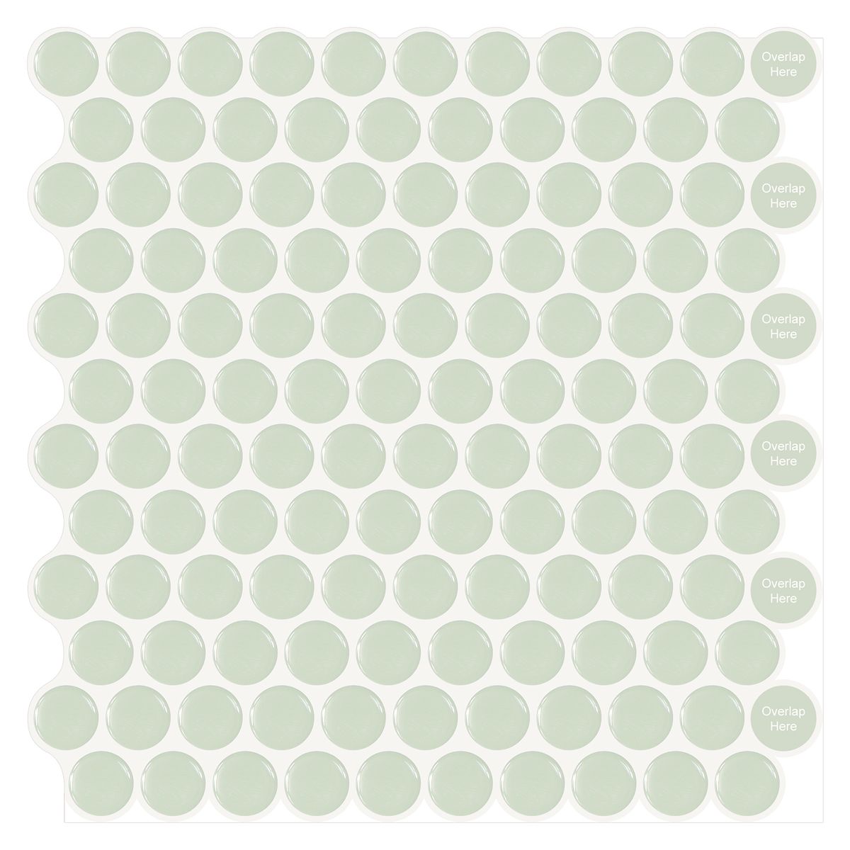 10-Sheet Mosaic Tiles Peel and Stick Backsplash Kitchen (Mint green ...