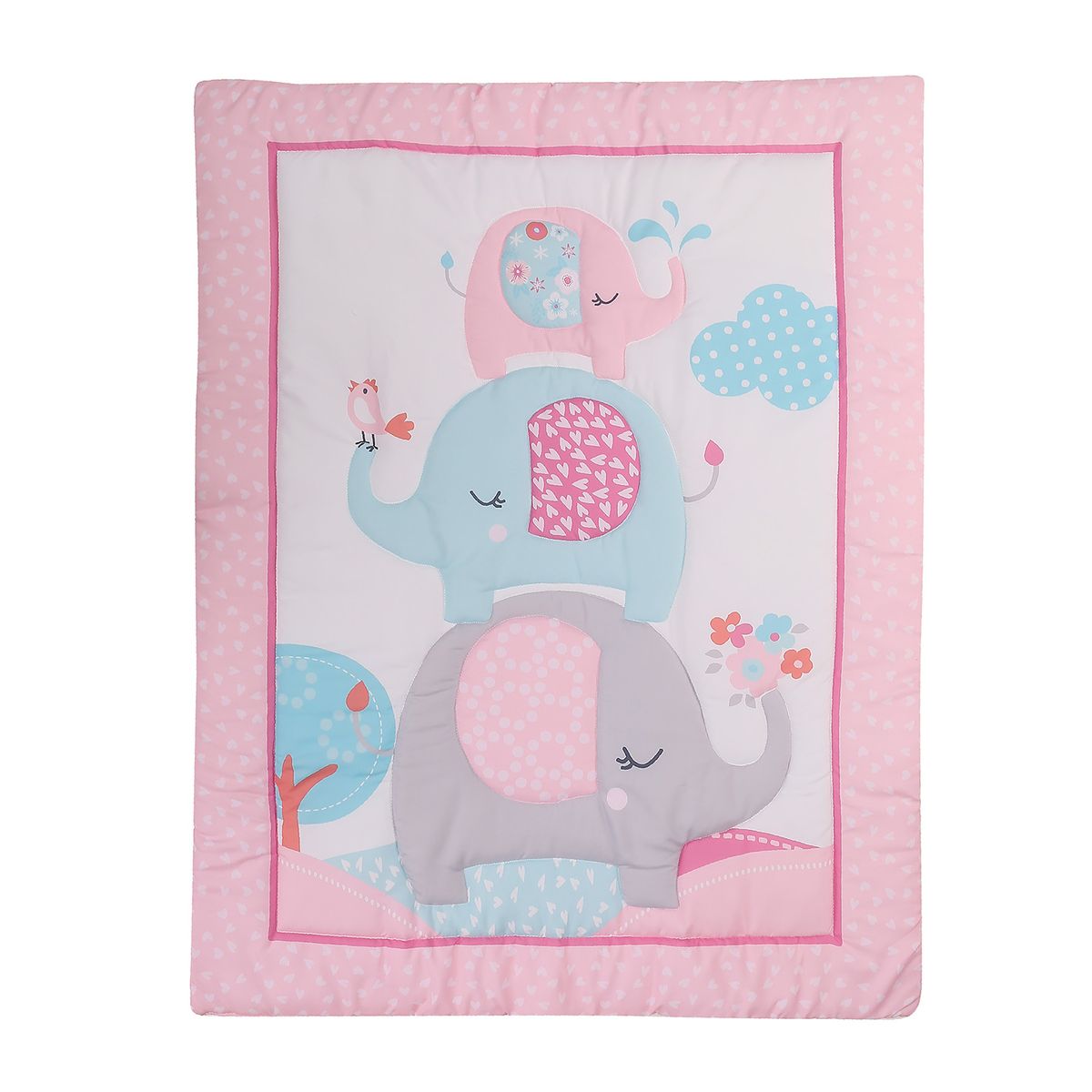 Snuggletime Quilt Set - Pink Elephant - 3-Piece | Shop Today. Get it ...