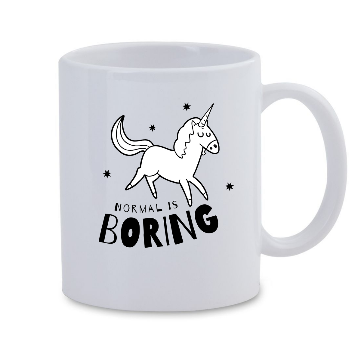 White Ceramic Mug - Normal Is Boring | Shop Today. Get it Tomorrow ...