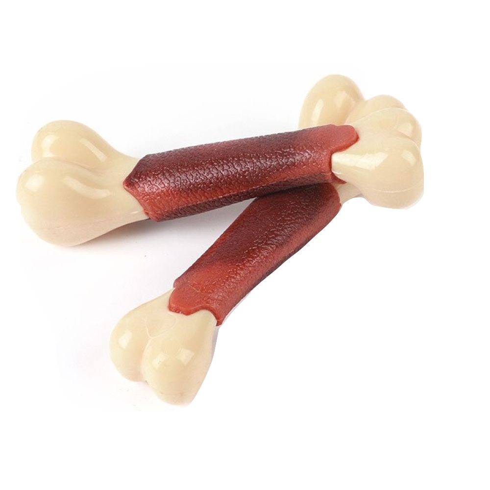 Pet Dog Molar Teeth Cleaning Indestructible Beef-flavoured Bones 2 set ...