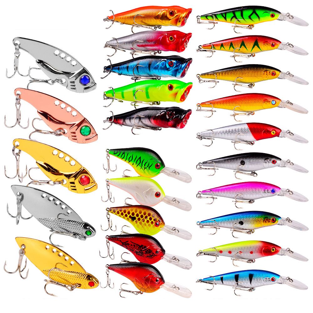 25 Pieces Lure Set - Model DWST065 Mixed Bionic Baits 390G Freshwater ...