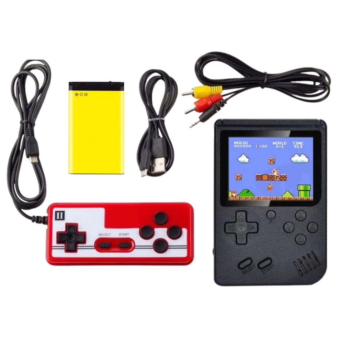 Retro 400-In-1 Game Console With Charger, Battery & Controller For 2 ...