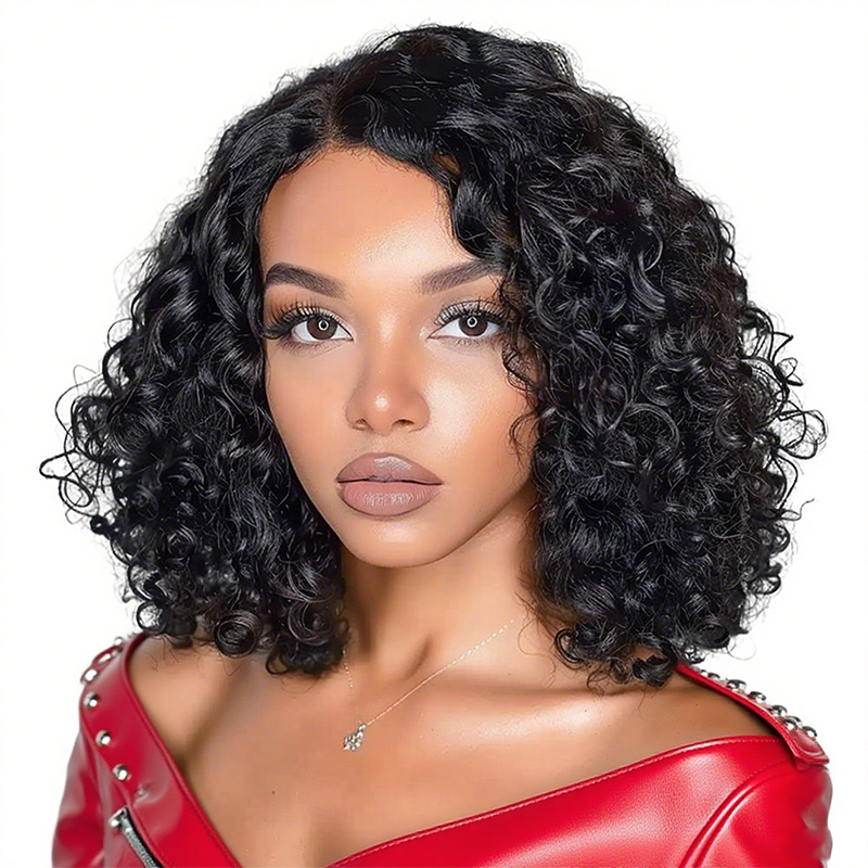 Golden Perfect 12 Inch Curly HD Lace Front Wig - Brazilian Human Hair ...