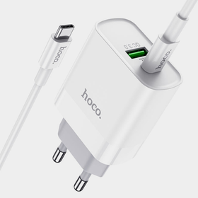 Hoco C80A Type-C to Lightning PD + QC3.0 Charger | Shop Today. Get it ...