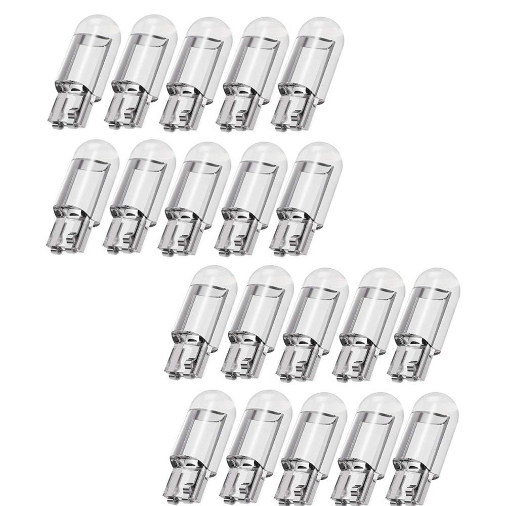 20 Piece 12V 6000K White COB LED License Plate Interior Light Bulbs ...