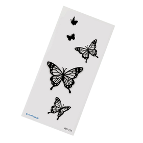 1-Piece Butterfly Temporary Tattoo Sticker Sheet - Black | Shop Today ...