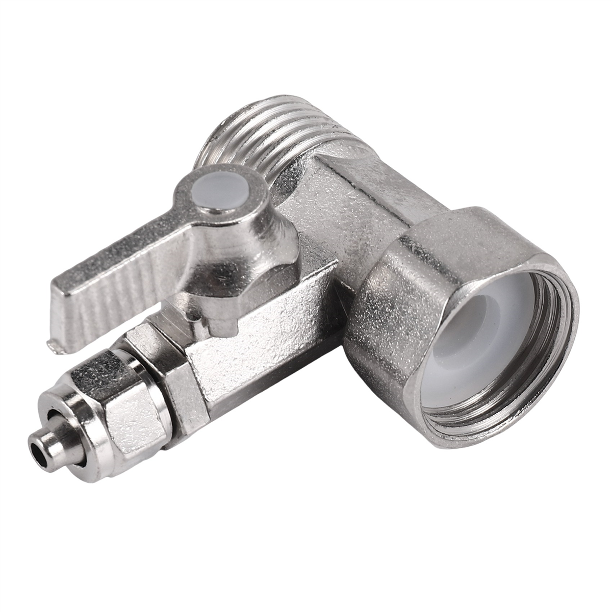 Ro Feed Water Adapter 1/2" To 1/4" Ball Valve Faucet Tap Silver | Shop ...