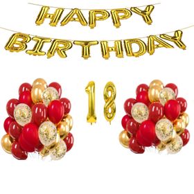 Red and Gold Balloon Set 18 years | Shop Today. Get it Tomorrow ...