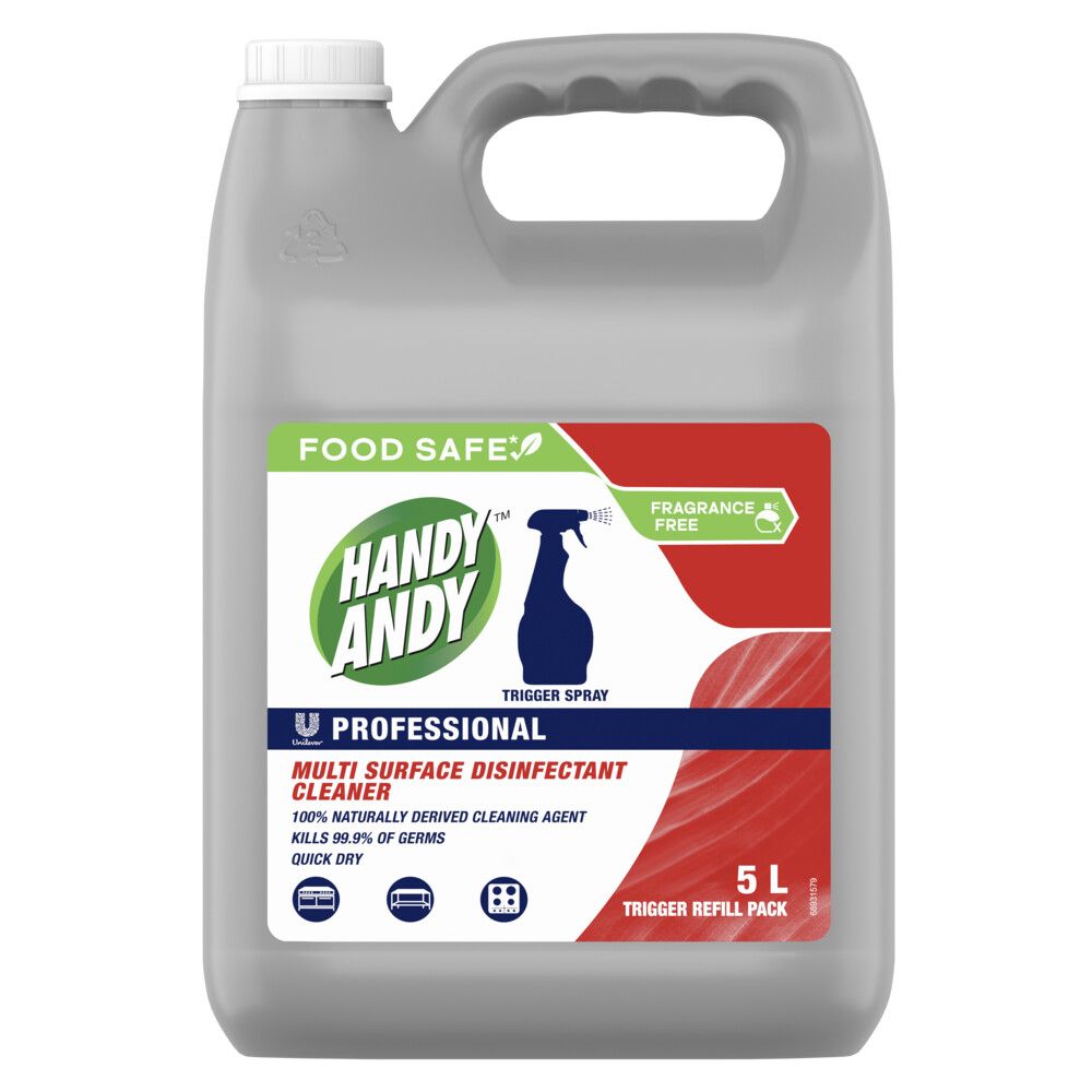 Handy Andy Professional Refill Multi Surface Disinfectant Cleaner 5L ...