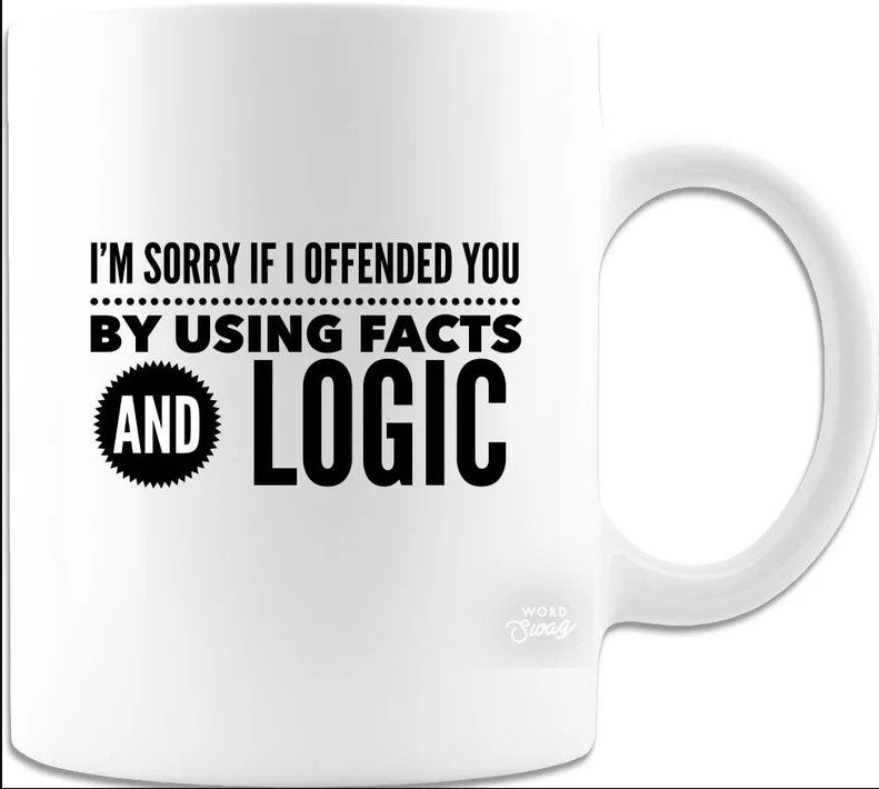 Using Facts and Logic Birthday Christmas Colleague Coworker Gift Mug ...