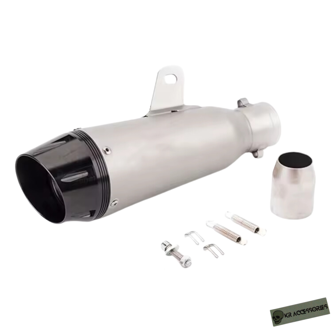 Custom Motorcycle Exhaust: Silver/ Black Tip (51mm) #5 | Shop Today ...