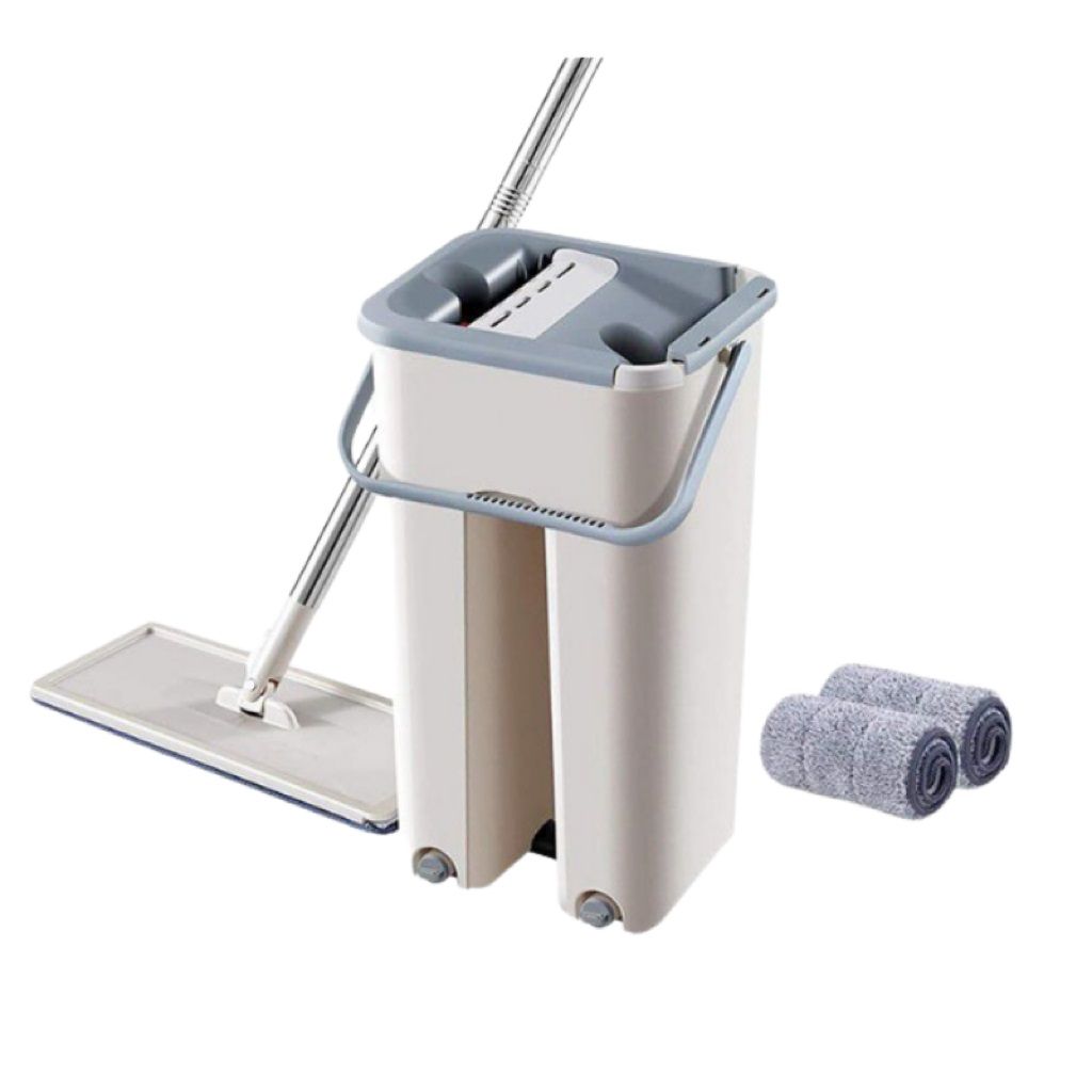 Hand Free Flat Floor Mop And Bucket Set For Professional Home Floor ...