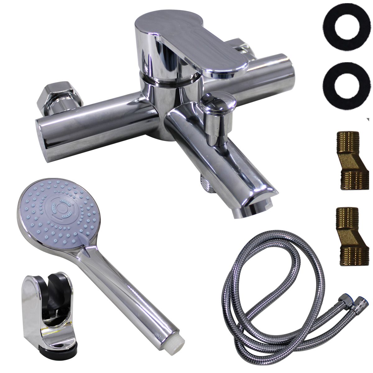 Wall Mounted Barrel Bathtub Faucet & Handheld Shower Set | Shop Today ...