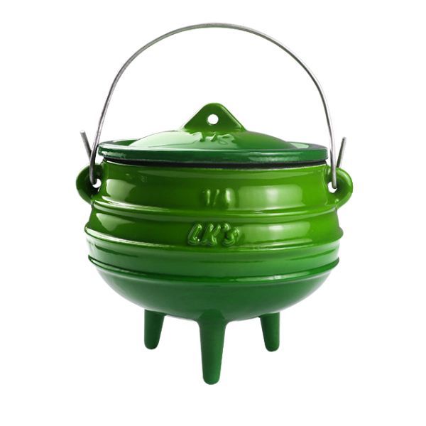 LK's -1/4 Potjie Pot - Green Enamel Coated - 3 leg | Shop Today. Get it ...