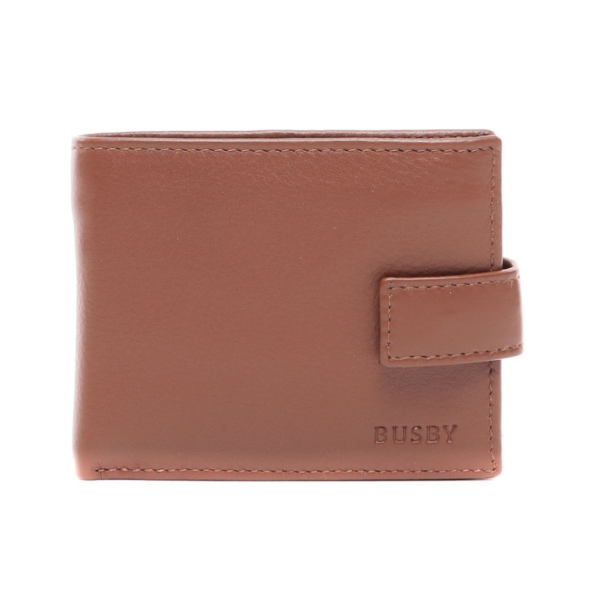Busby Thatcher Leather Tab Billfold Wallet Coin Pocket & Back Inside ...