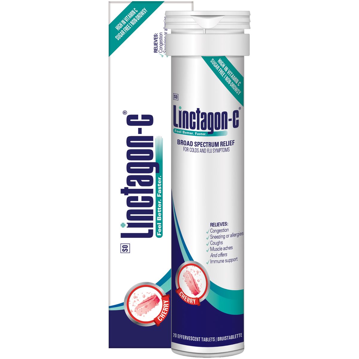 Linctagon C Effervescent Tablets Cherry - 20's | Shop Today. Get it ...
