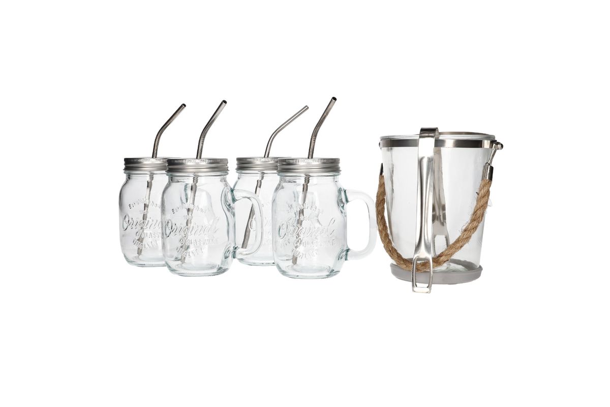 Danny home - Juice Jar Set With Ice Bucket and Tong 6 Piece | Shop ...