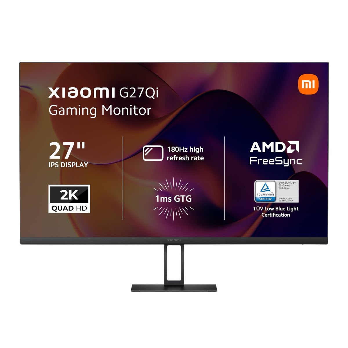 Xiaomi G27Qi 27" QHD 2K 1440p IPS Gaming Monitor (180Hz, 1ms, 16:9 ...