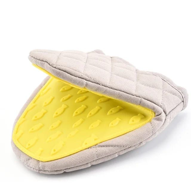 Cotton Silicone Heat Resistant Oven Pot Holder One Hand Glove | Shop ...