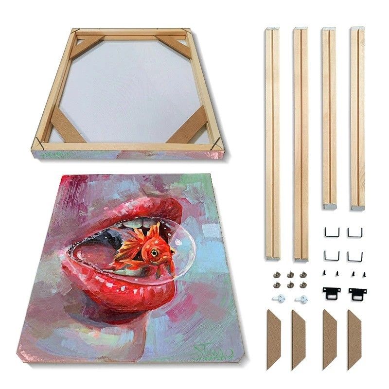 Spoonkie Super-Easy Assemble DIY Canvas Picture Frame Kit - 70 x 100cm ...