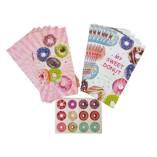 My Sweet Donut - Paper Loot Party Packs & Stickers - 12 Piece - 24cm x ...