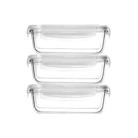 Storage Containers Set Of 3 Rectangle Glass | Shop Today. Get it ...