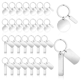 30Pcs DIY Engravable Metal Keychain Blanks Metal Stamping Blanks | Shop ...