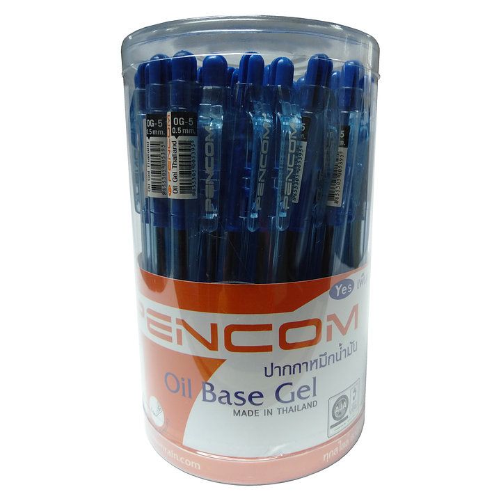 Pencom - OG5 Oil Gel 1.0mm Blue Retractable Pen Drum of 50 | Shop Today ...
