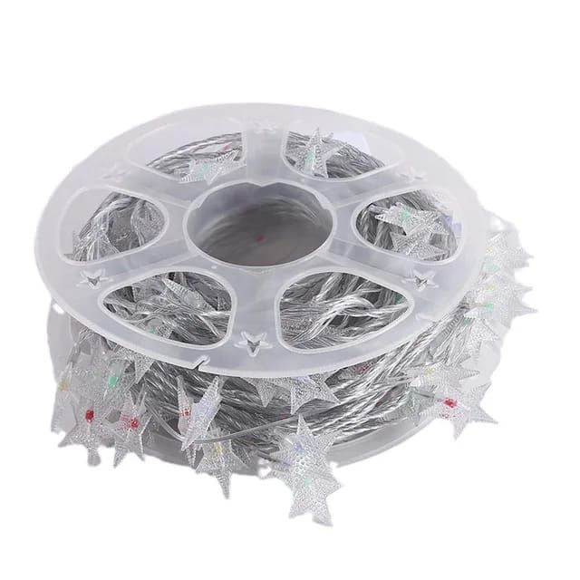 LED Warm Light Five-pointed Star Decoration Turntable Light String ...