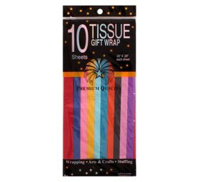 Paper Tissue - Gift Wrap - Assorted Colours - 50cm x 70cm - 10 Sheets ...